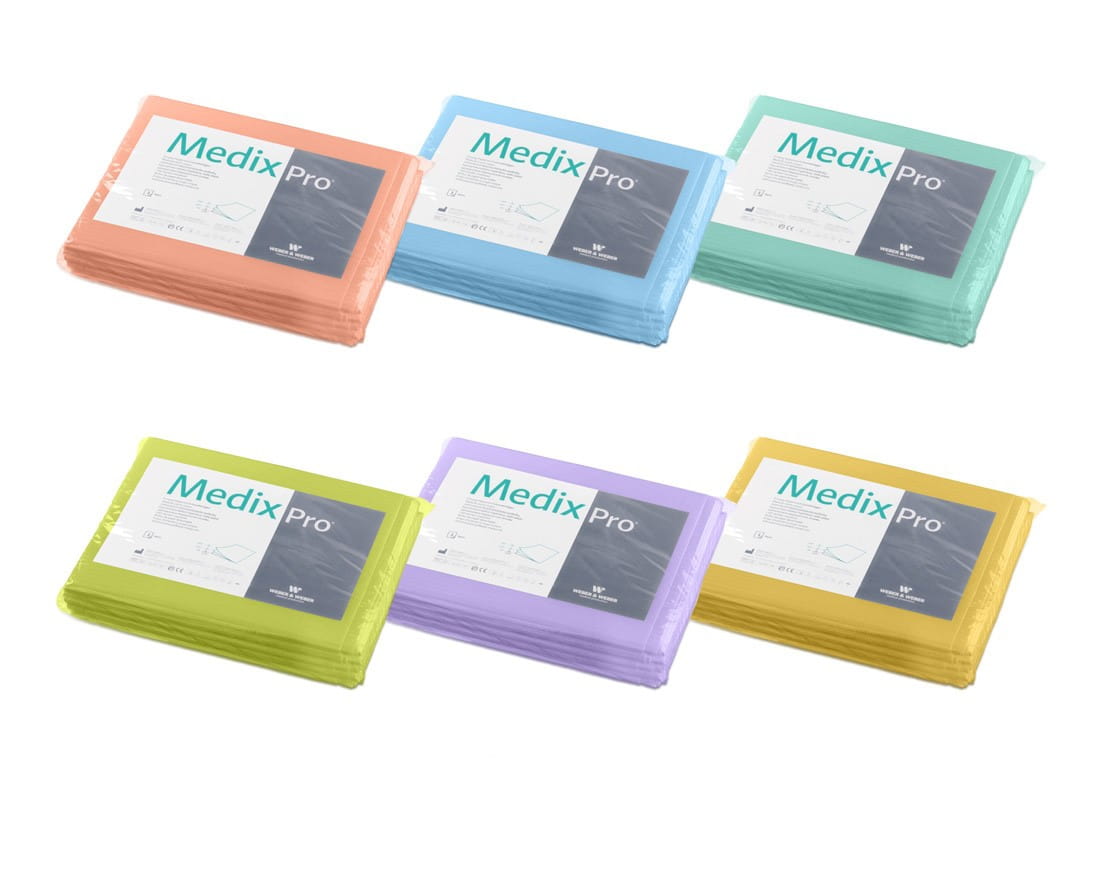 Medix Pro Prześcieradło bibułowo-foliowe 77cmx210cm 5szt Niebieski
